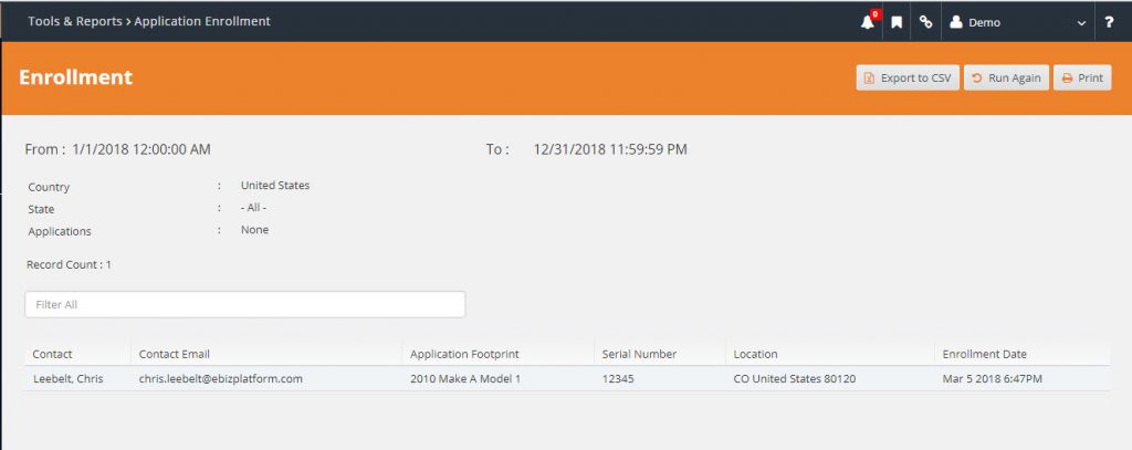 Application Enrollment - EBIZPLATFORM