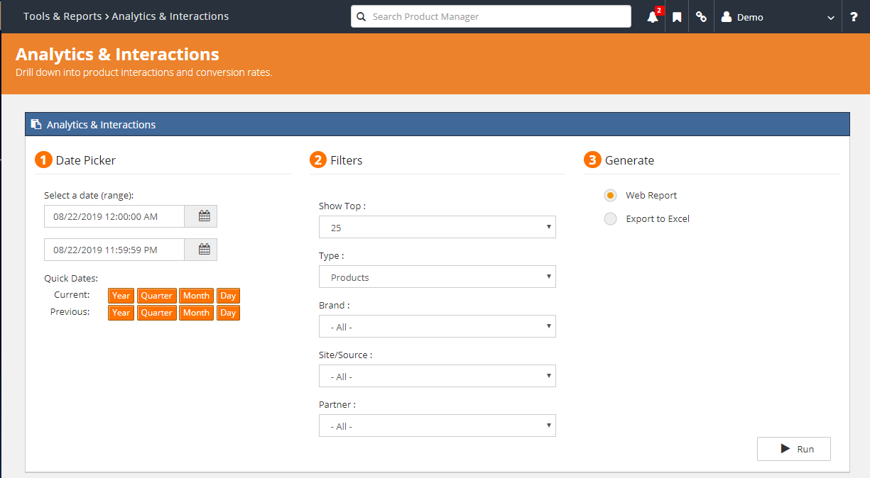 Analytics & Interactions - EBIZPLATFORM