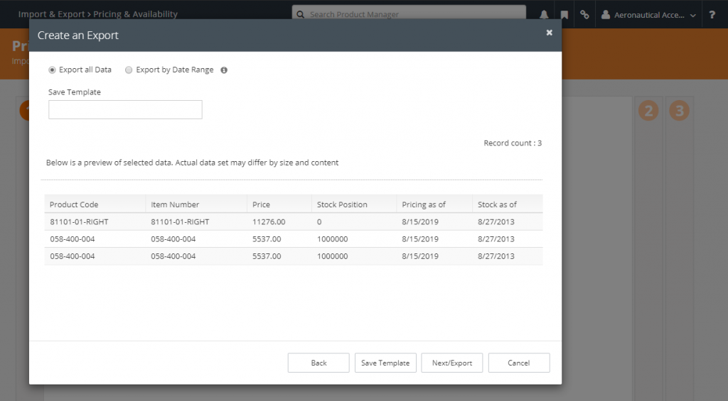 Import & Export - Pricing & Availability - EBIZPLATFORM